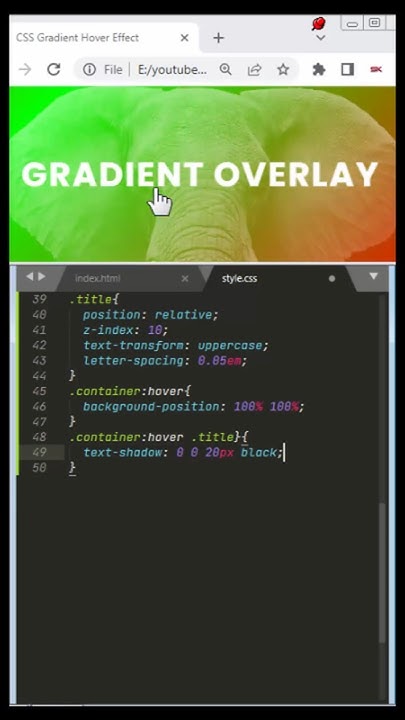 Css Gradient Image Overlay Html Css Shorts Css Coding