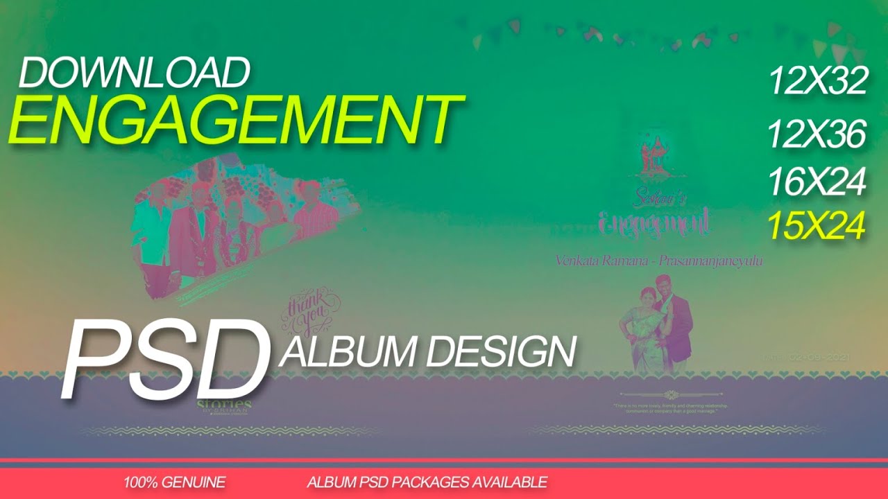 LATEST ENGAGEMENT ALBUM PSD DESIGN DOWNLOAD | STORIES BY SRIHAN ...