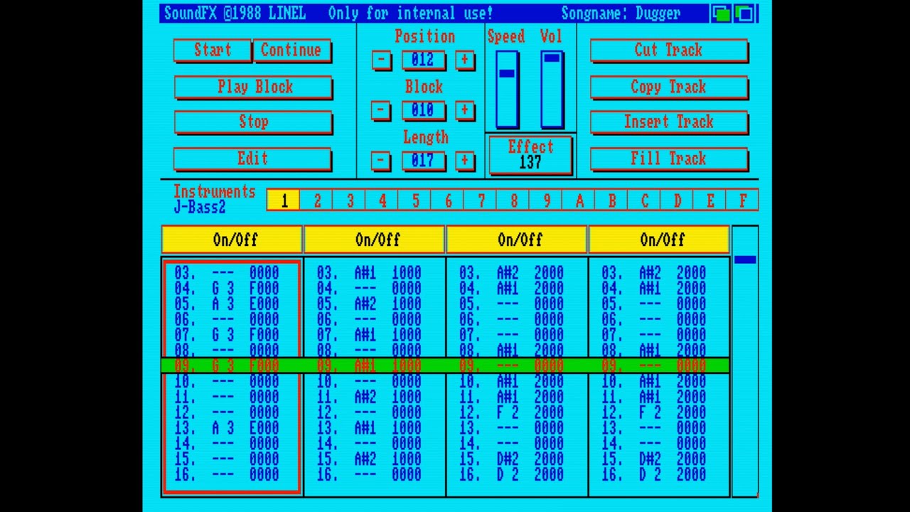 Amiga Music - SoundFX v1.3 - Sample Songs (Dugger, Temptation, Cambodia ...