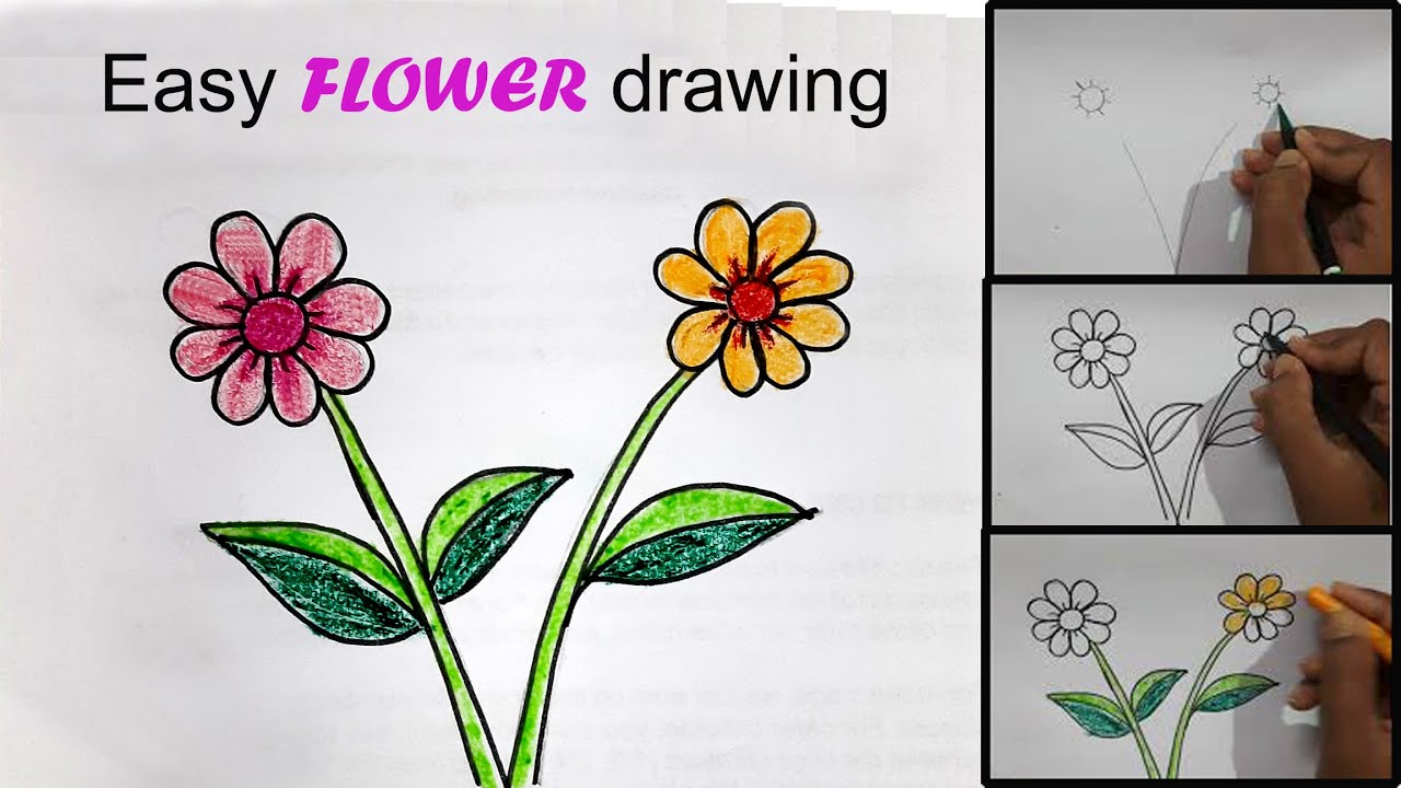 How to draw a flower | Flower drawing for kids | Praiseworthy - YouTube