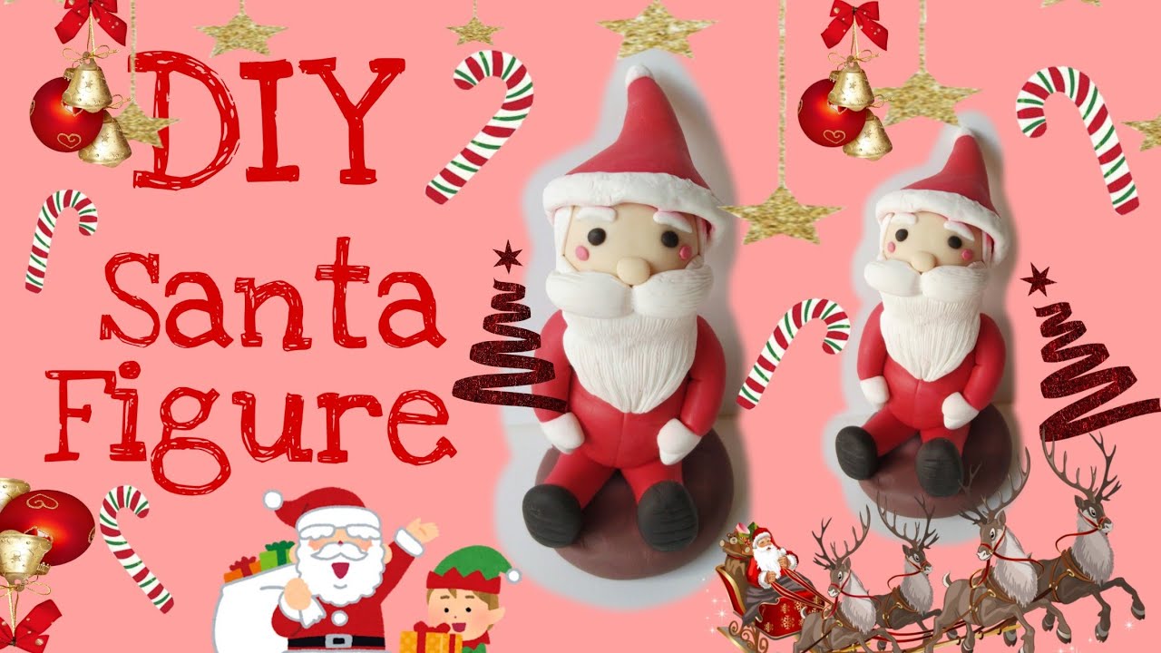 DIY Santa Figure | Air dry clay tutorial | Air dry clay artworks | DIY ...
