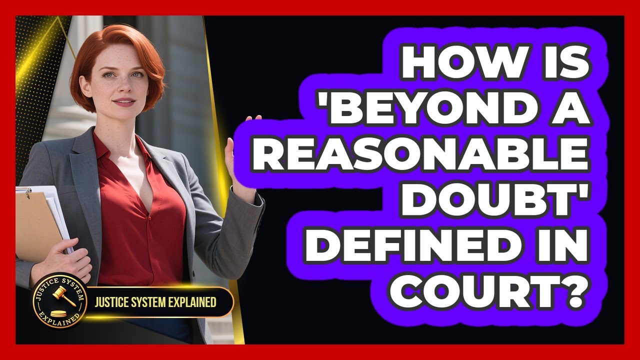 How Is 'beyond A Reasonable Doubt' Defined In Court? - Justice System ...