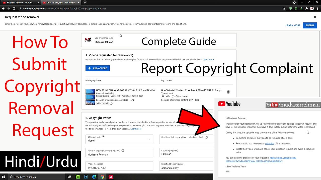 How to Report Copyright Complaint if Someone use your Content | Submit ...