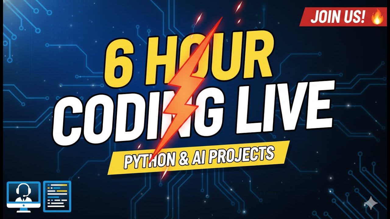 6 Hour LIVE Coding Marathon 🔥 HTML CSS JavaScript + Django Next.js ...
