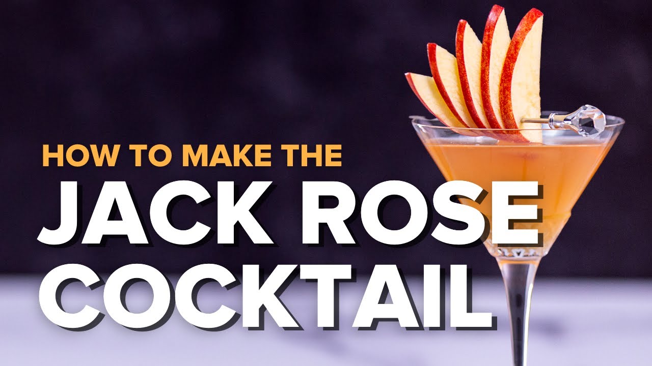 How to Make the Jack Rose Cocktail with a beautiful Apple Fan garnish ...