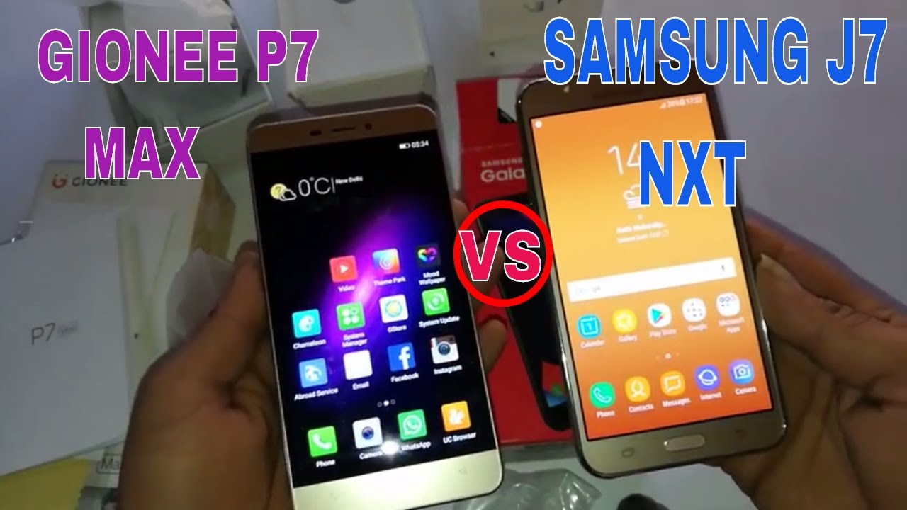 Gionee P7 max Vs Samsung galaxy j7 Nxt Full unboxing,reviews and camera ...