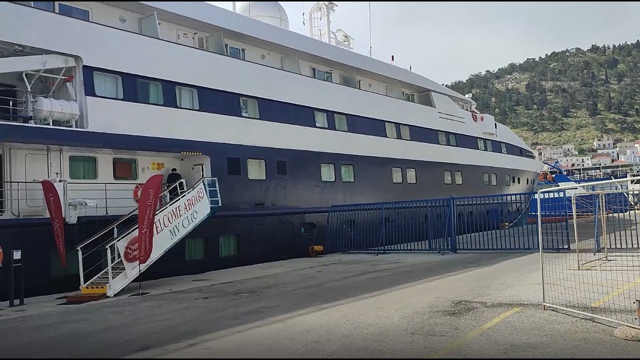 MV CLIO Cruise ship in the port of Kalymnos (HD) - (01/04/2022) - YouTube
