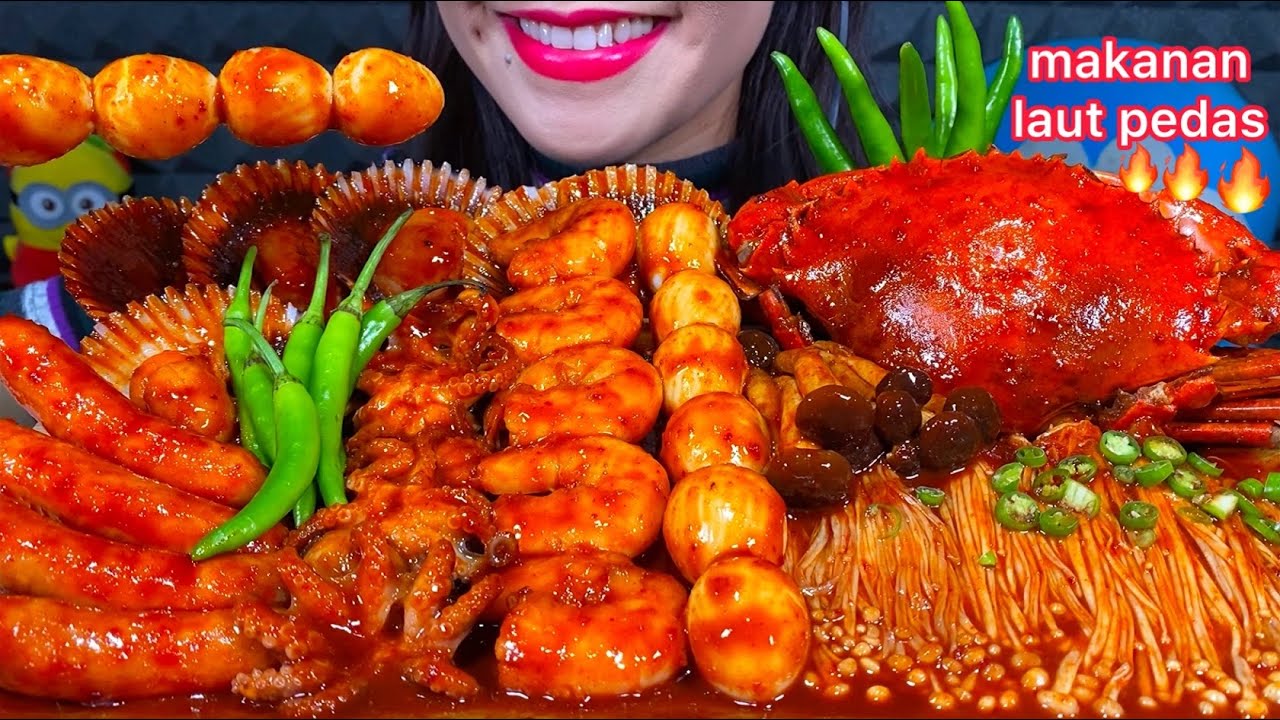 ASMR SPICY SEAFOOD BOIL *makanan laut pedas* 먹방 MUKBANG MASSIVE Eating ...