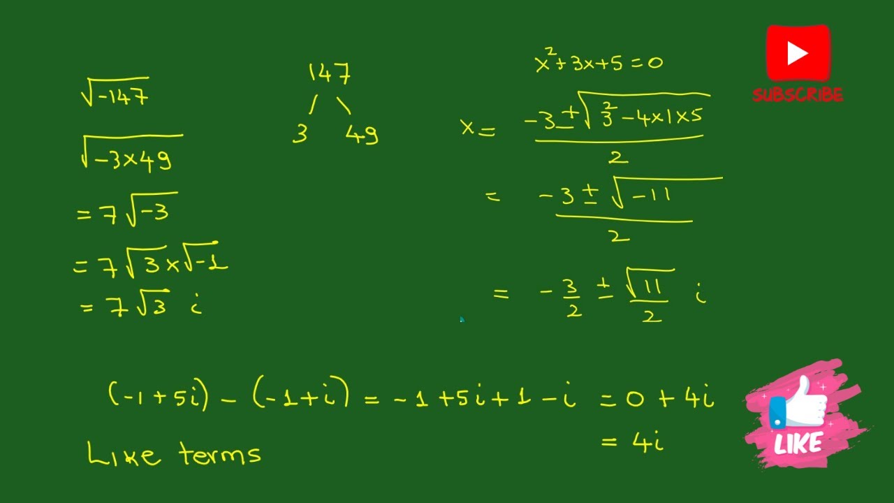 Complex Numbers The Basics : Addition and subtraction Simplifying Surds ...