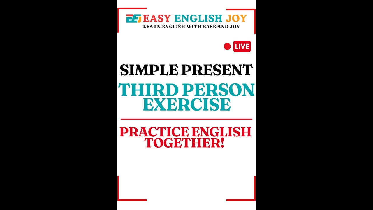 🔴 Live: Simple Present Third Person Exercise | Practice English ...