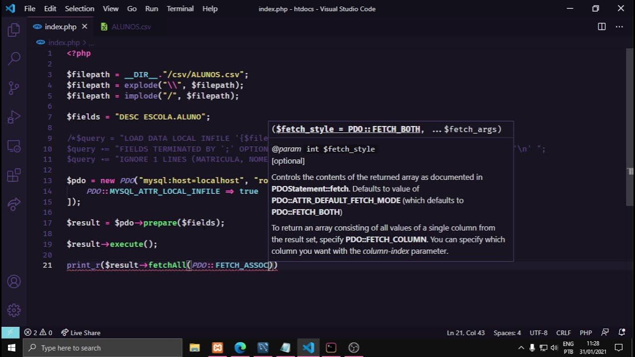Manipulando CSV Com PHP - YouTube
