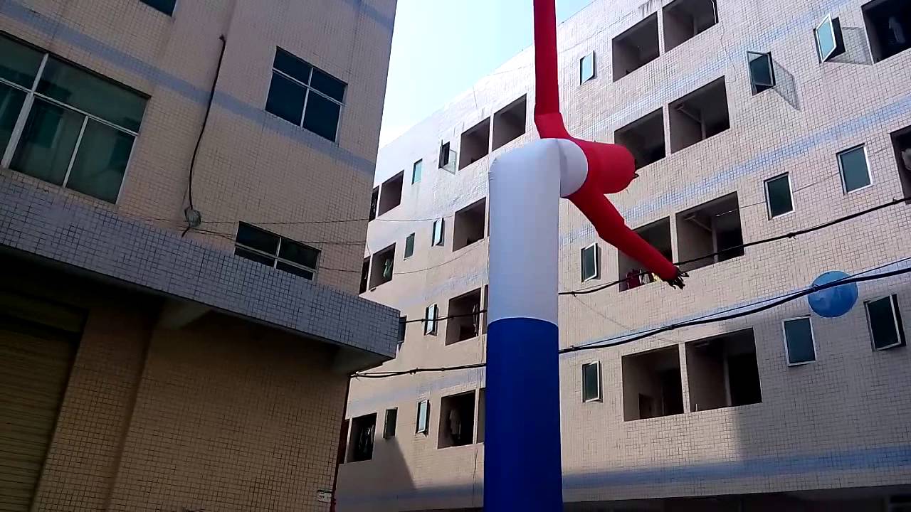 Inflatable sky dancer - YouTube