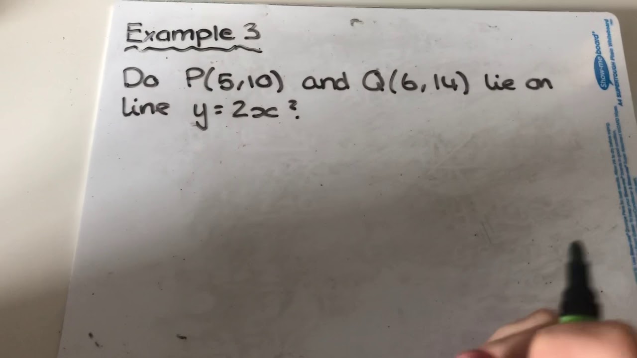 N5 Straight Lines - Do points lie on a line - YouTube