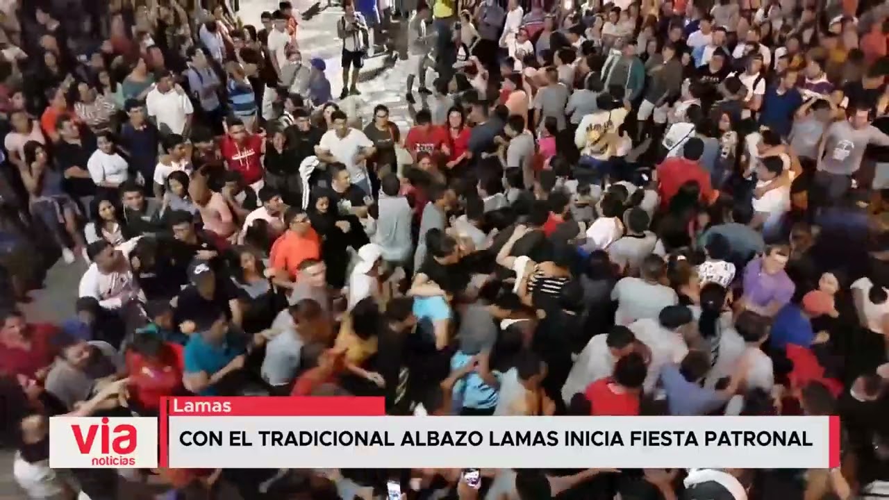 Con el tradicional albazo Lamas inicia fiesta patronal - YouTube