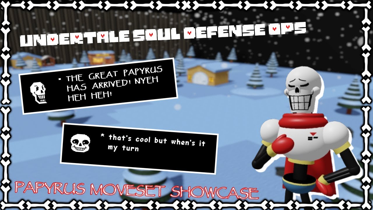 Undertale Soul Defense OPs | Papyrus Moveset Teaser - YouTube