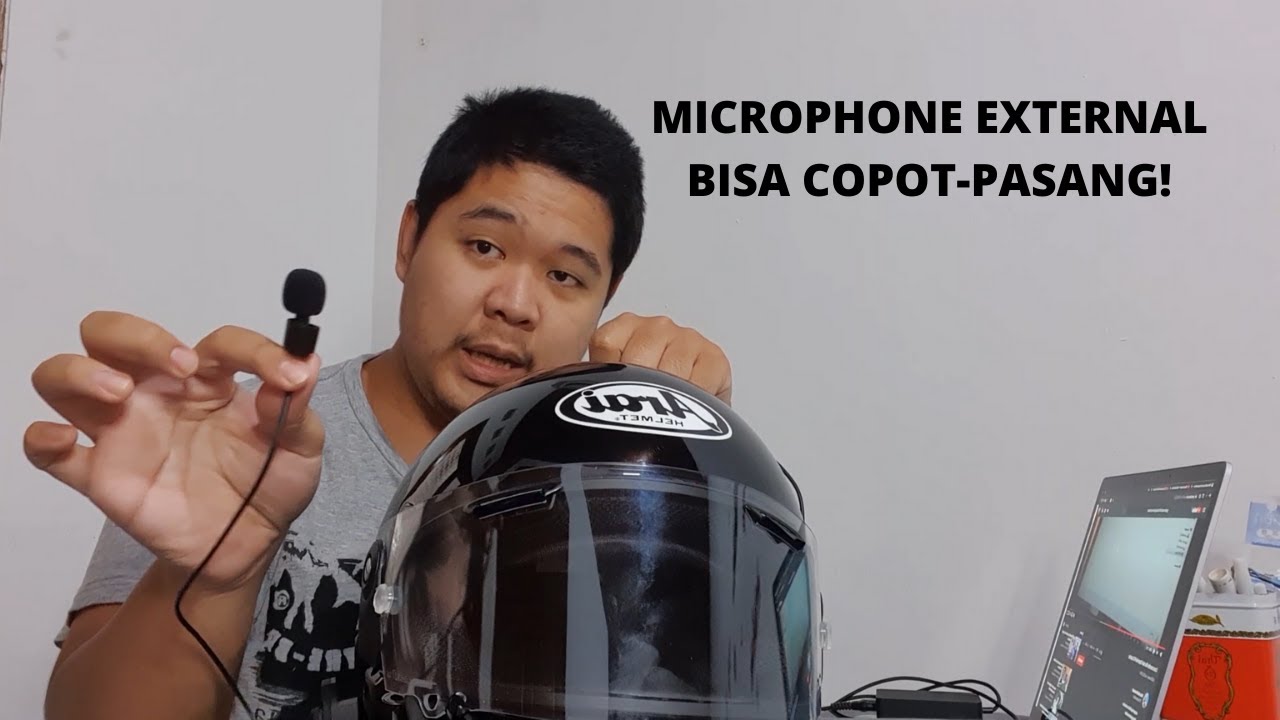 CARA PASANG MICROPHONE EKSTERNAL DI HELM YANG BISA COPOT-PASANG DENGAN ...
