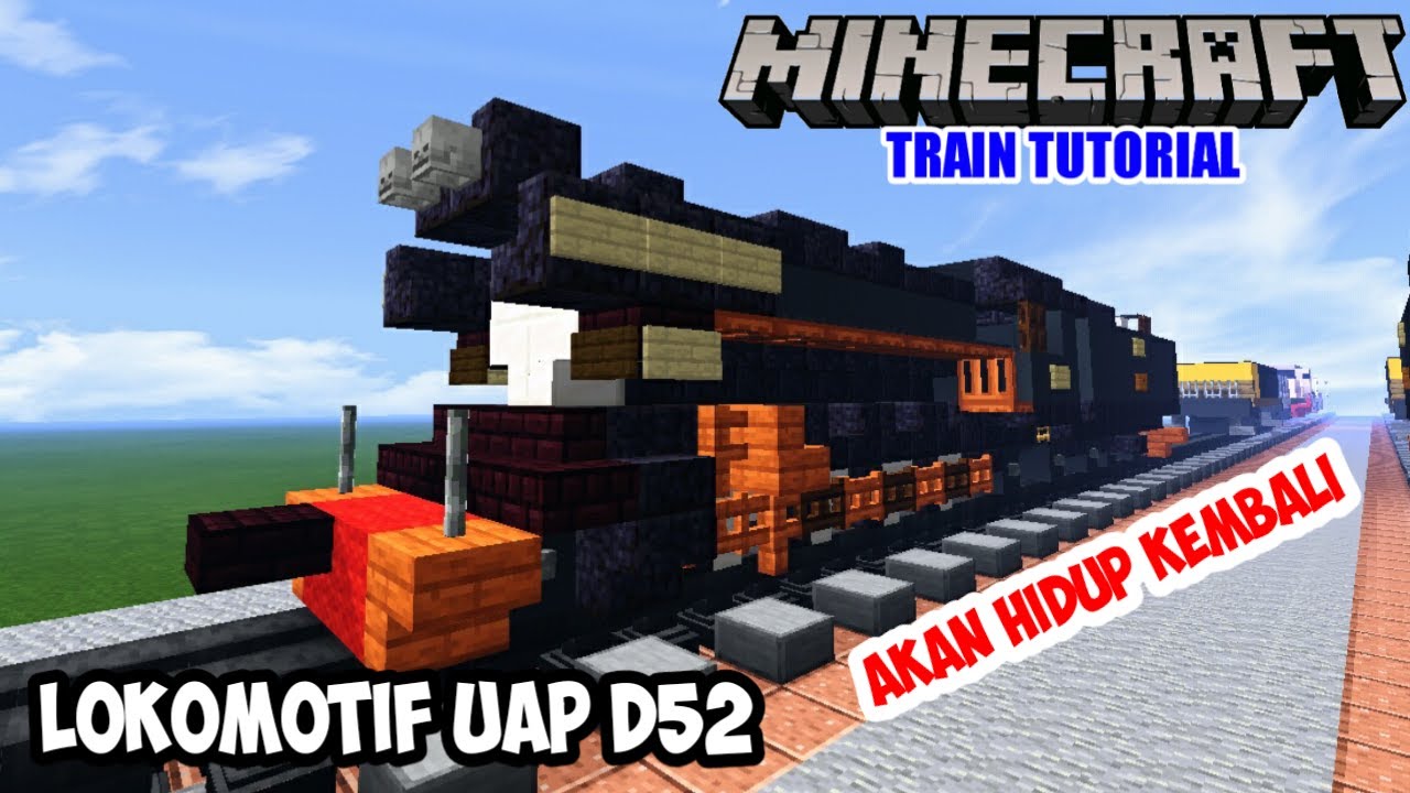 Tutorial Membuat Lokomotif Uap D52 di minecraft (MINECRAFT TRAIN ...