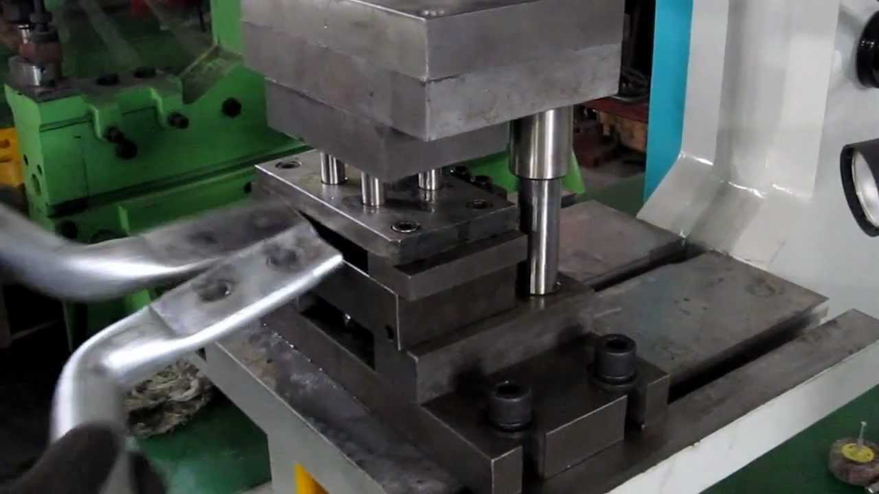 Pipe Press and Punching on Hydraulic Ironworker-Email: ethan@tiptopmfg ...