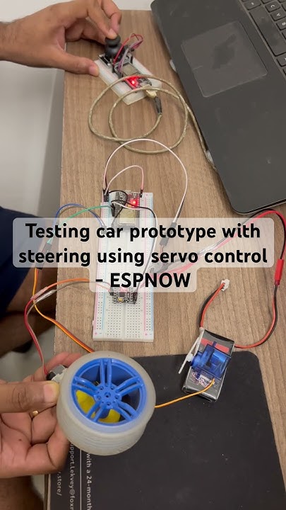 RC car prototype with servo steering control using ESPNOW | esp32 - YouTube