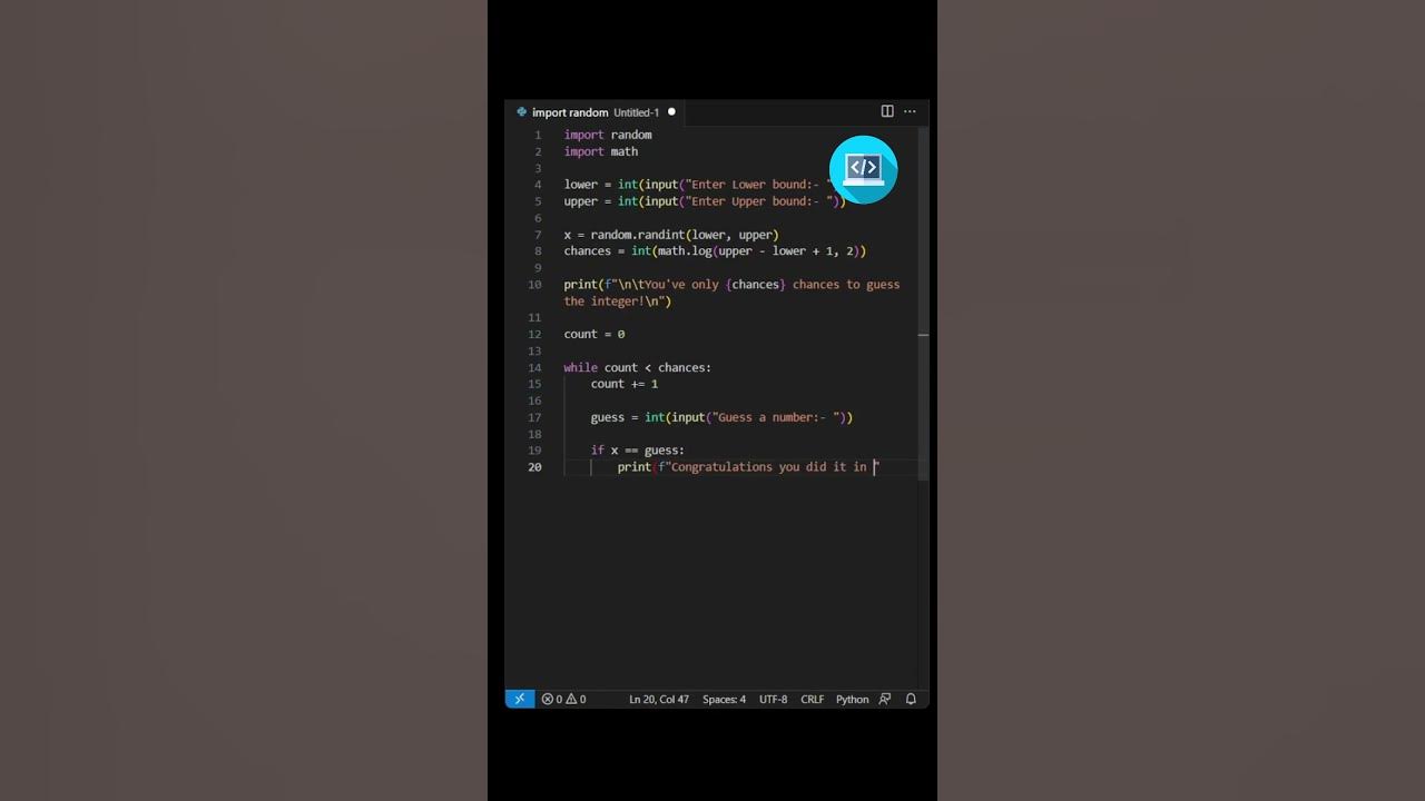 Number Guessing Game | Python 3 - YouTube