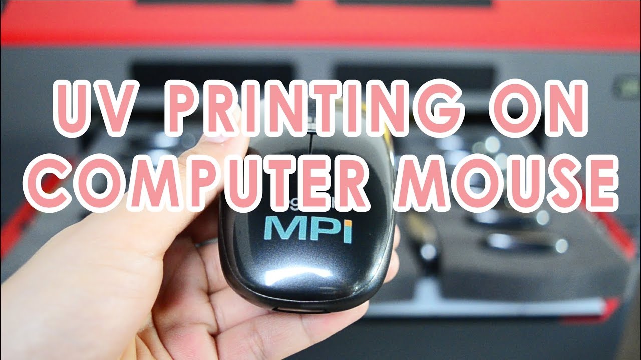 Full bed UV printing on computer mouse with iUV600s - YouTube