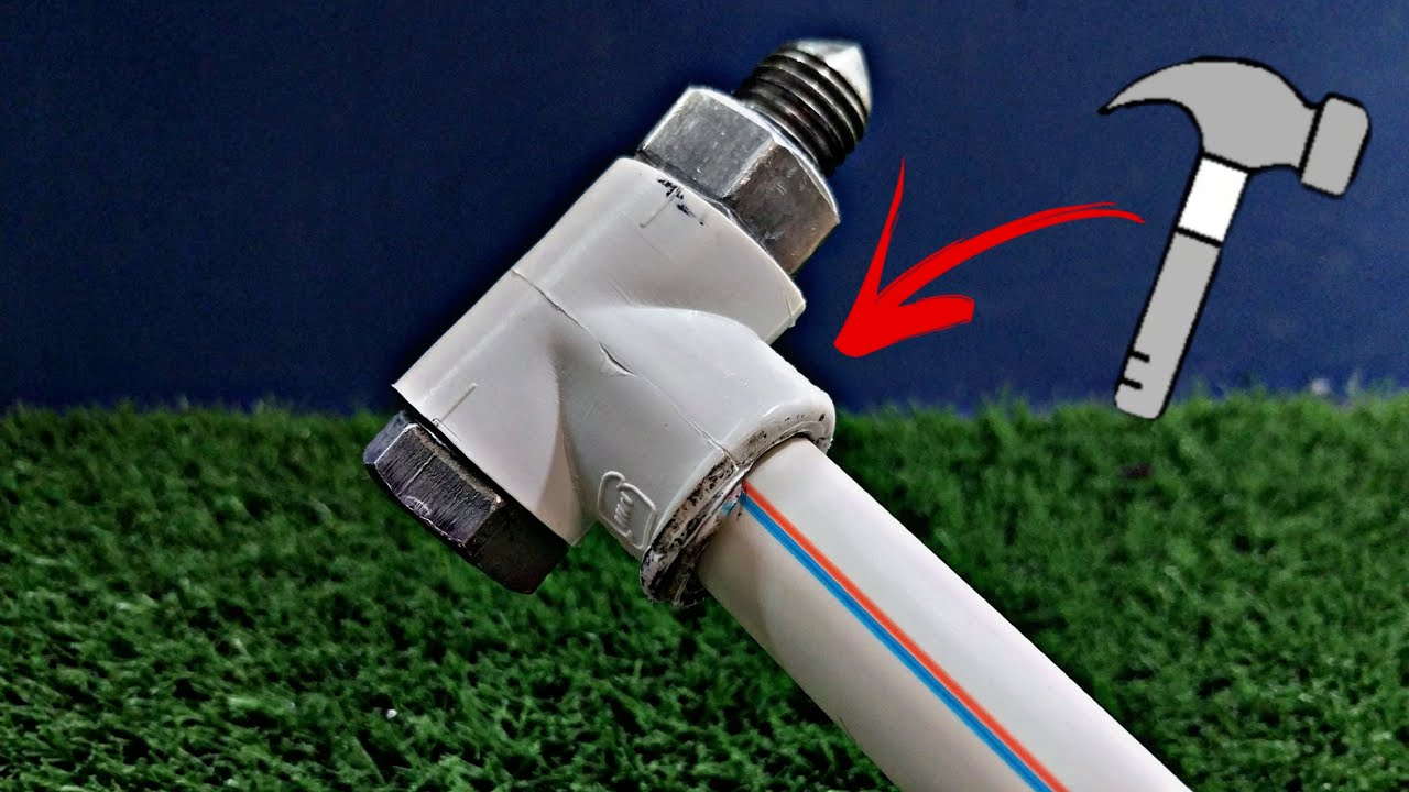 How to make a hammer with a PVC handle at home_diy - YouTube