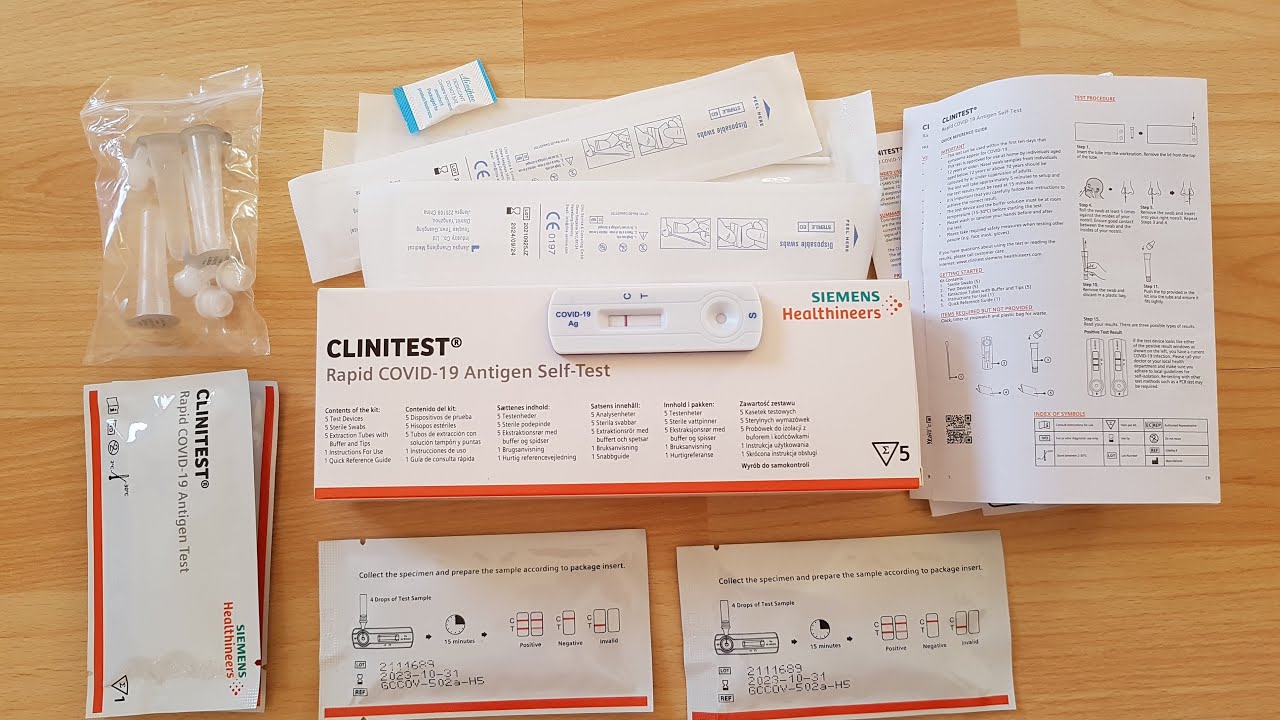 Siemens Clinitest Rapid Covid-19 Antigen Self-Test Kit, Unboxing - YouTube