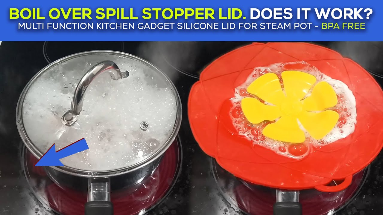BOIL OVER COVER - Best Kitchen Gadget Ever! Anti Spill lid Cover, No ...