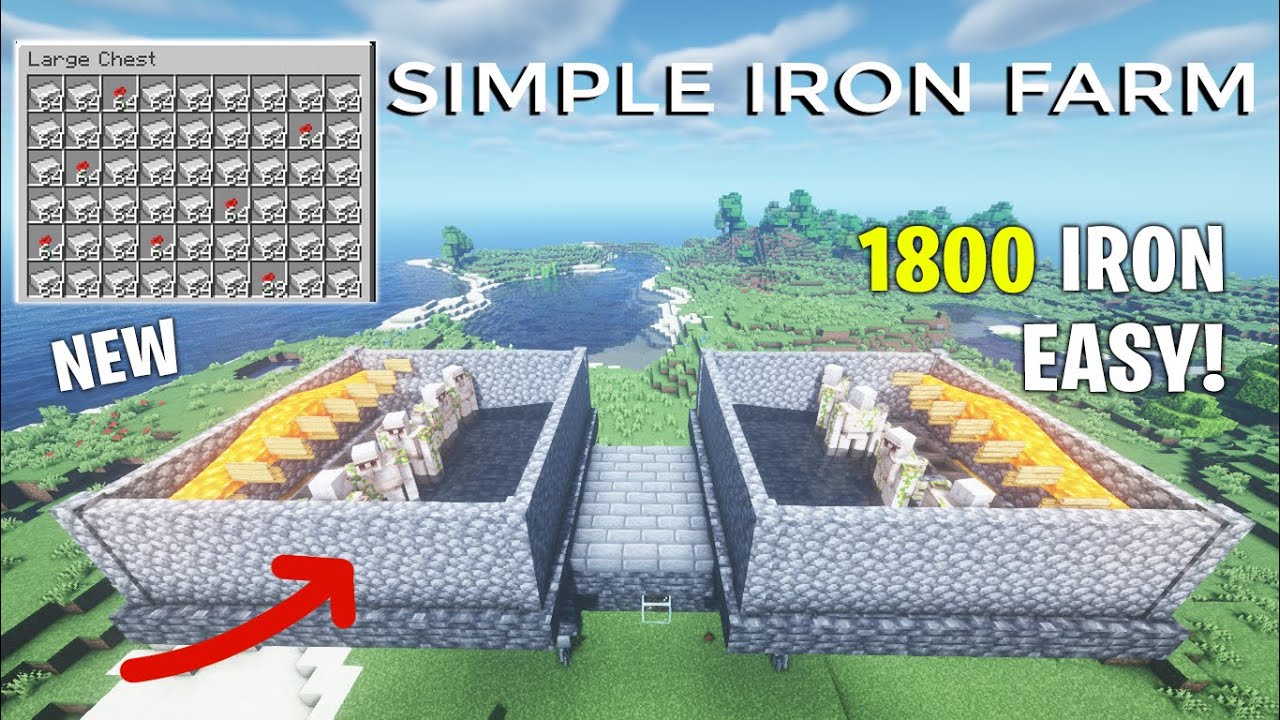 NEW Minecraft Iron Farm 1.18 Unlimited Iron Golem Farm - YouTube