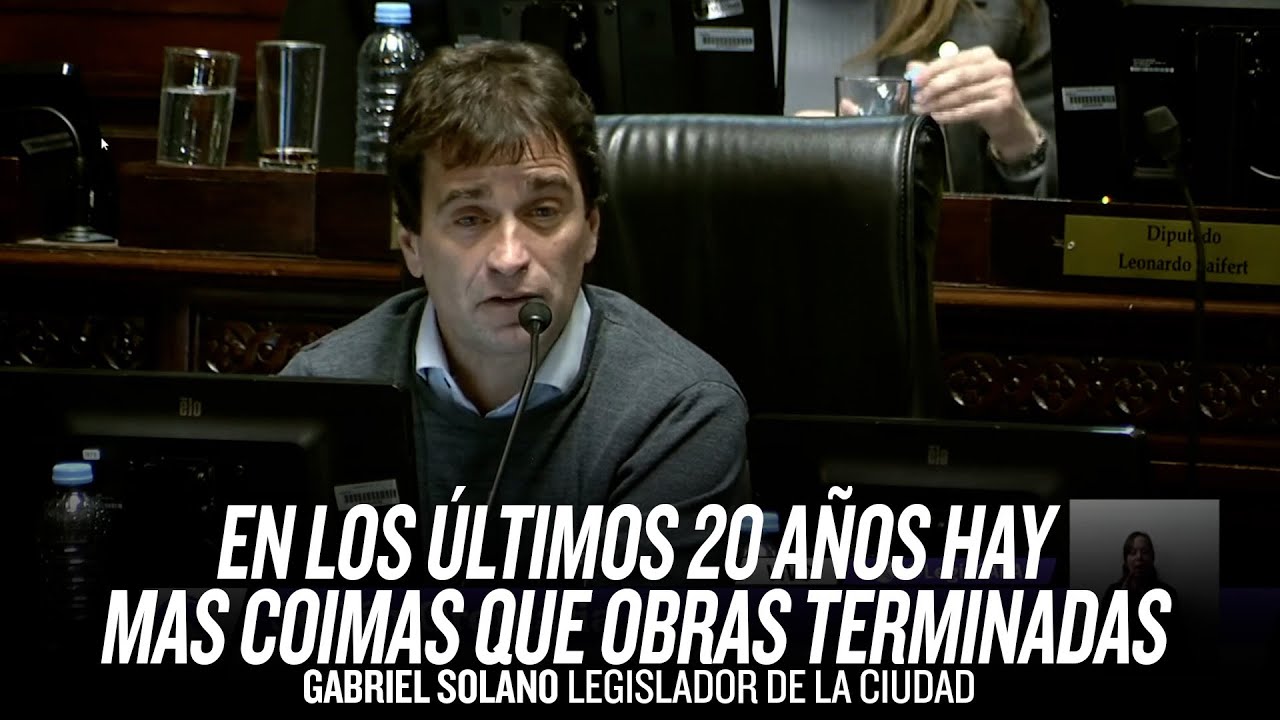"En los últimos 20 años hay mas coimas que obras terminadas" // Gabriel ...