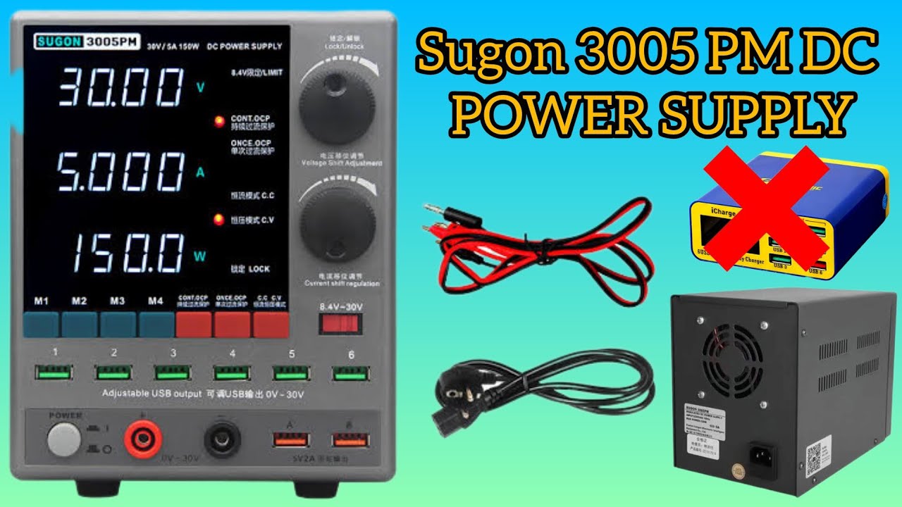 sugon 3005PM DC POWER SUPPLY 30V 5 Amp unboxing and use || FULL DETAILS ...