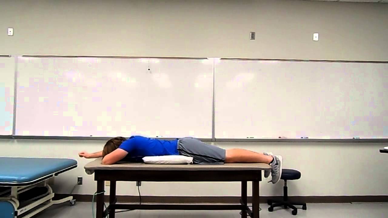 Opposite Arm and Leg Lift, Prone - YouTube