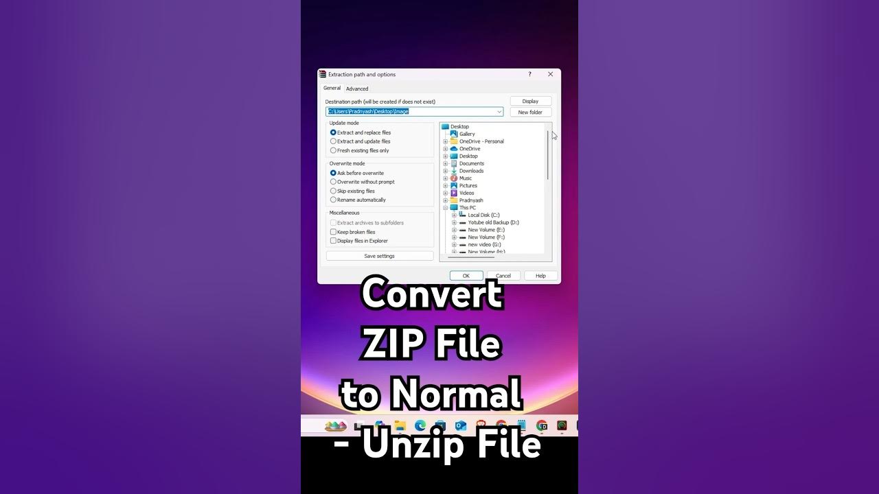 How to Convert ZIP File to Normal - Unzip File in Windows 11 PC or ...