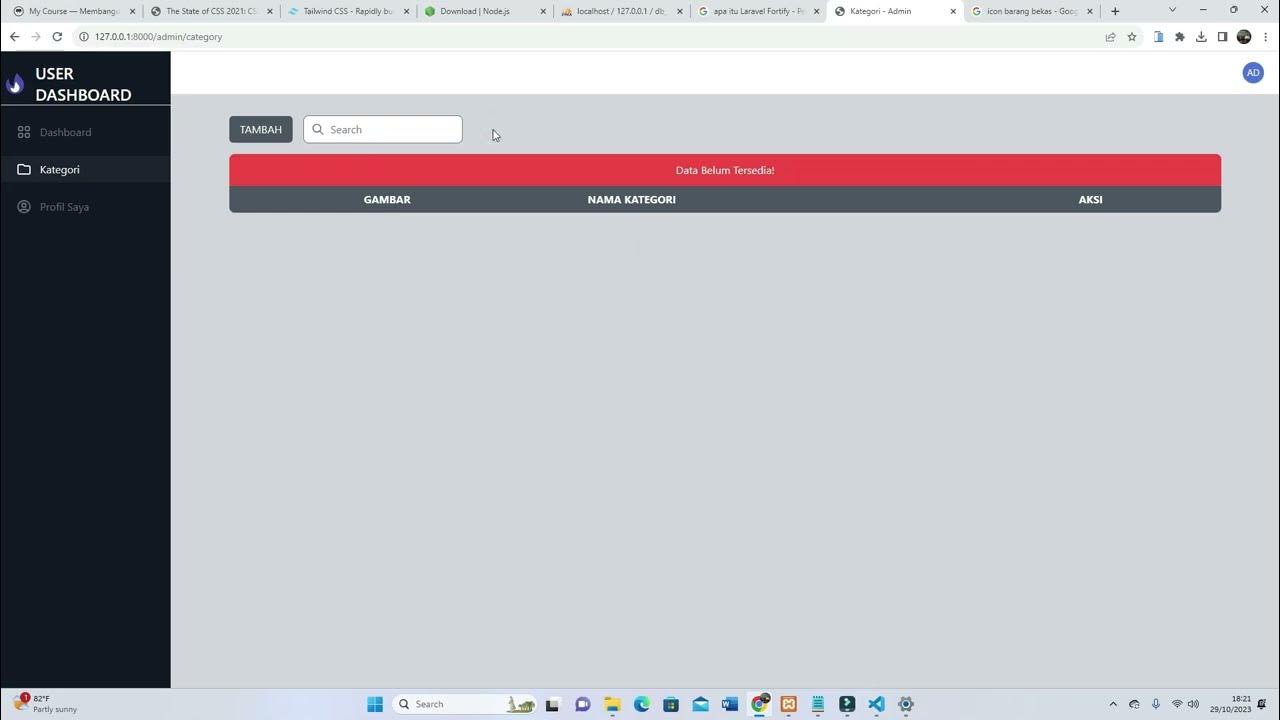 Project CRUDS Bagaimana Hapus Data Menggunakan Laravel 10 dan Tailwind CSS - YouTube