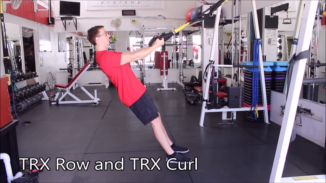 TRX Row and TRX Curl Demonstration - YouTube