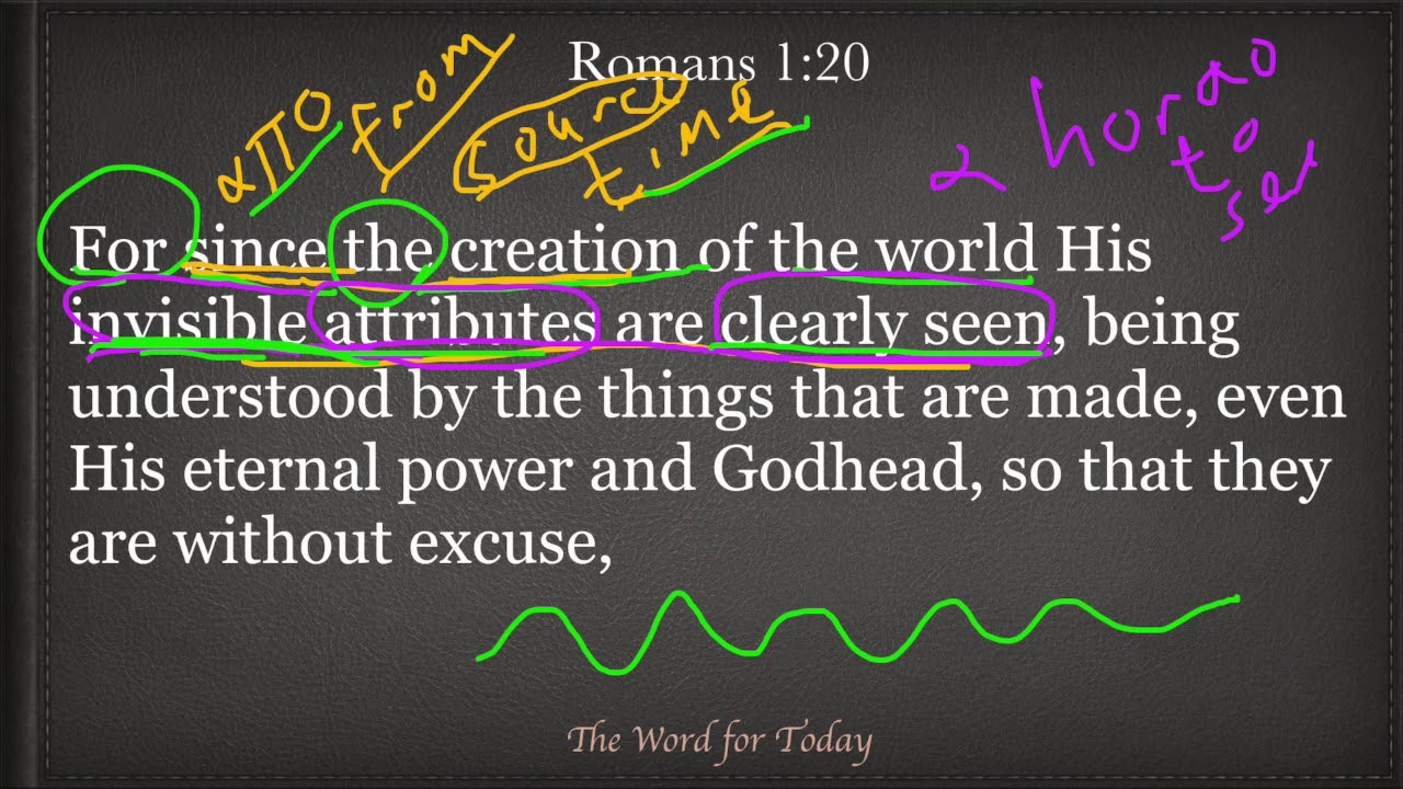 The Word for Today Romans 1:20 - YouTube
