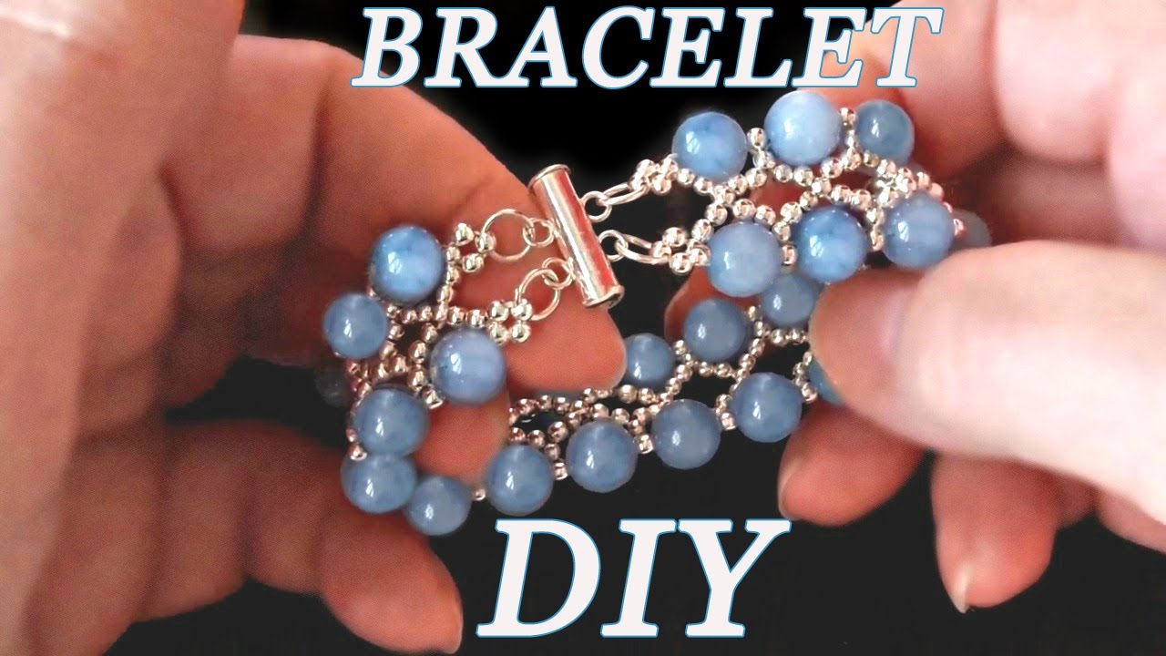 How to make & finish Two Rows Beaded Bracelet - YouTube