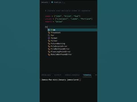 Python 3 | Smart iteration with the chain function #python3 #coding #programming - YouTube