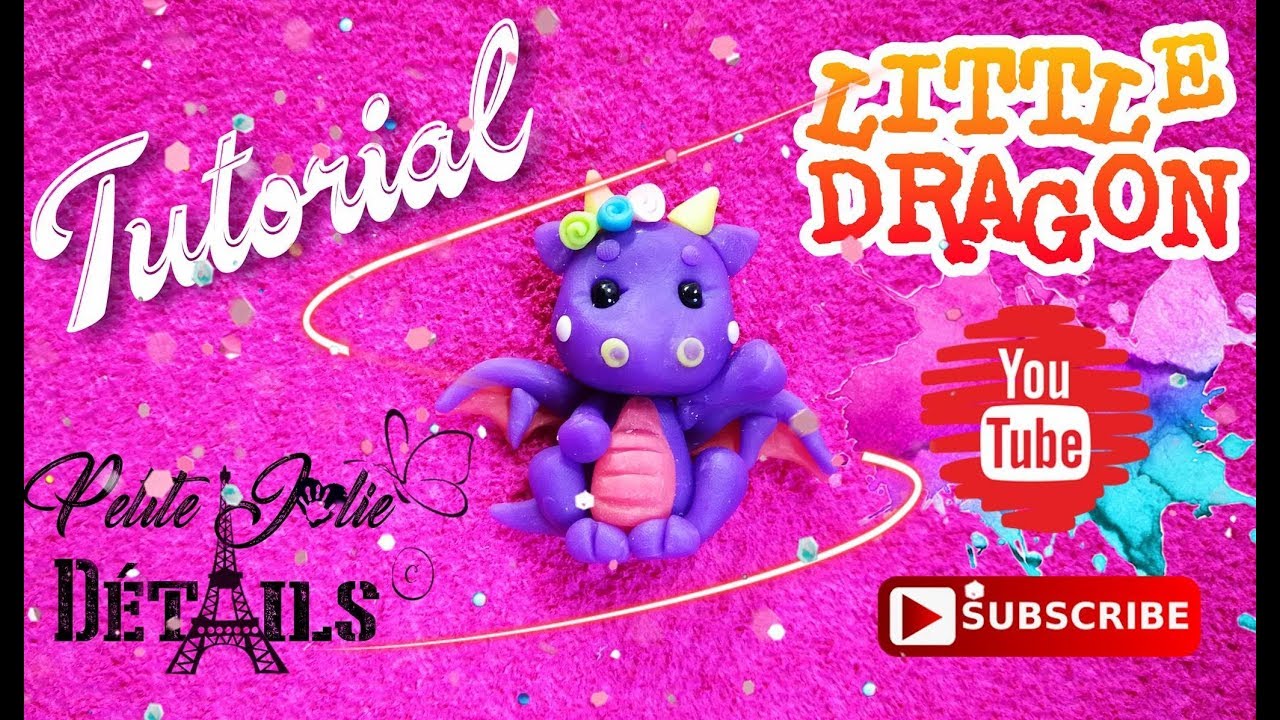 Tutorial "little dragon" en pasta francesa - YouTube