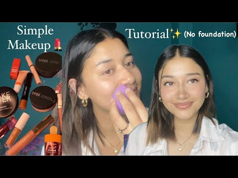 SIMPLE MAKEUP TUTORIAL (NO FOUNDATION)💄 | BEGINNER FRIENDLY MAKEUP || SUBINA SINTAKALA. - YouTube