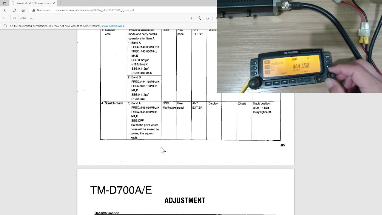 Kenwood TM-D700 Alignment Part1 - YouTube