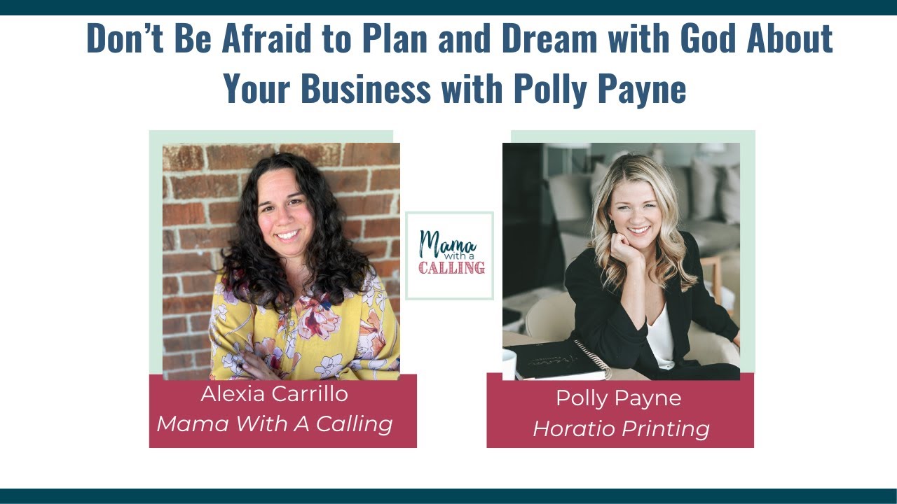 Don’t be afraid to plan and dream with God about your business with ...
