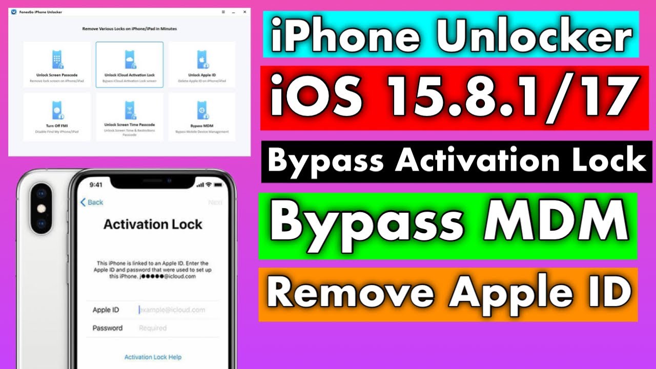 iCloud Bypass iOS 15.8.1-iOS 17 BY New Tool Unlock FonesGo iPhone ...