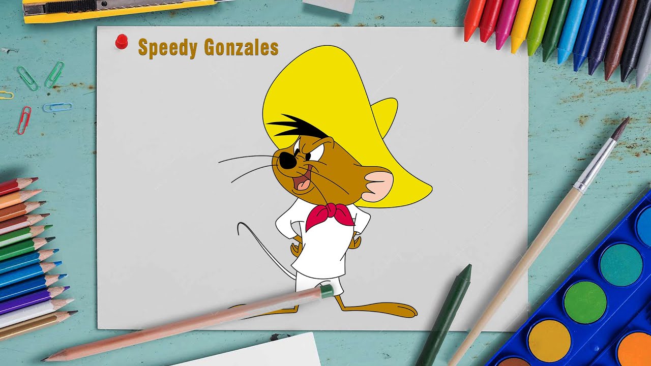 How to Draw Speedy Gonzales | Looney Tunes - YouTube