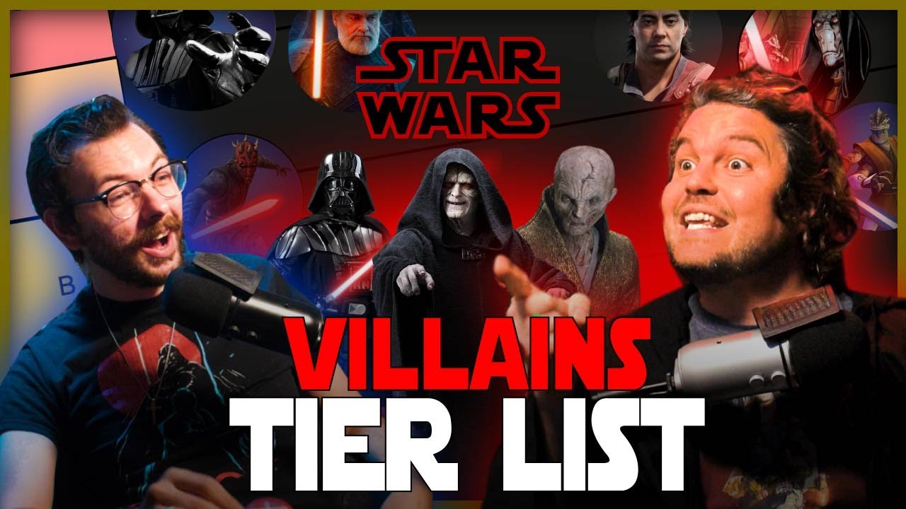 RANKING the VILLAINS of STAR WARS from BEST to WORST - TIER LIST! - YouTube