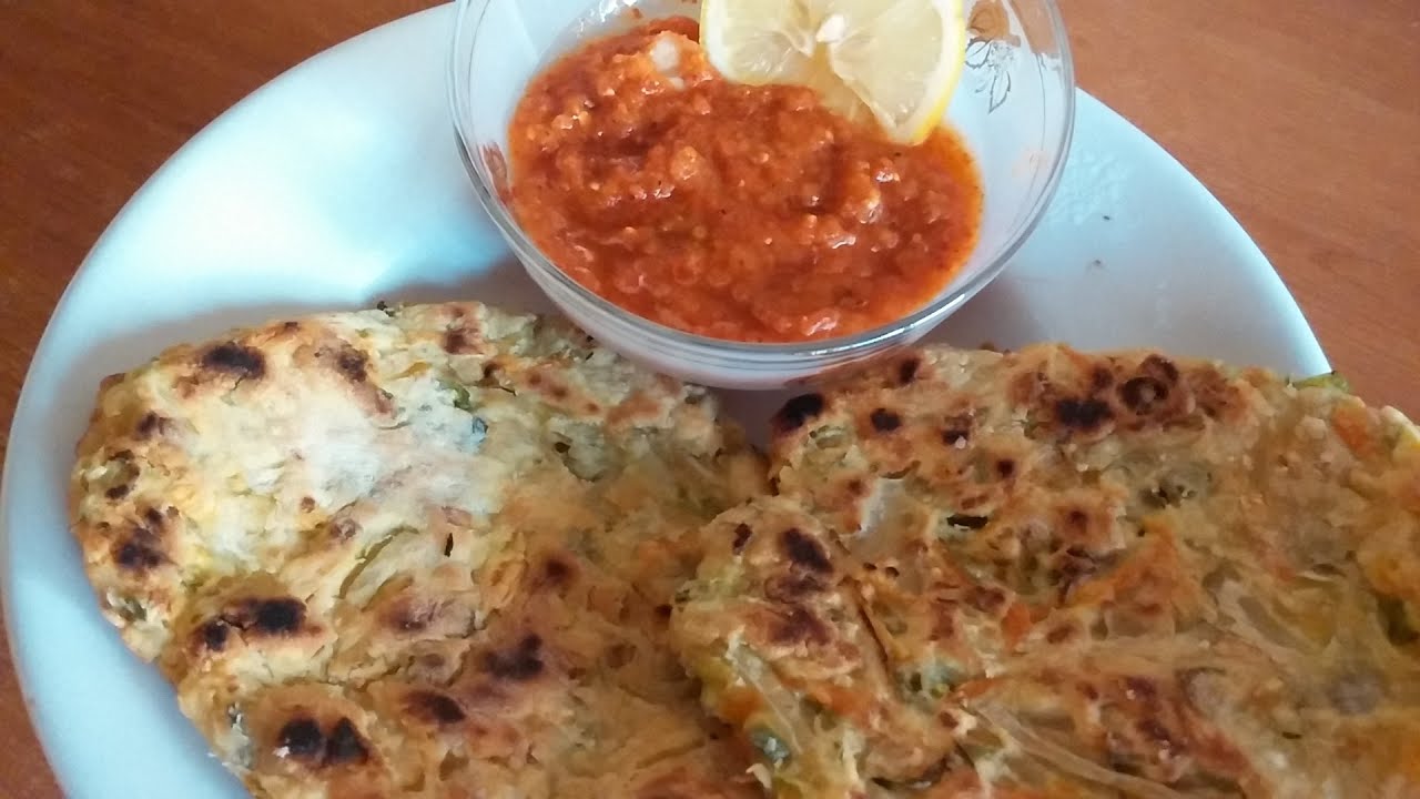 Vegetable Roti with Chilli and Tomato Paste (Easy Dinner) - YouTube