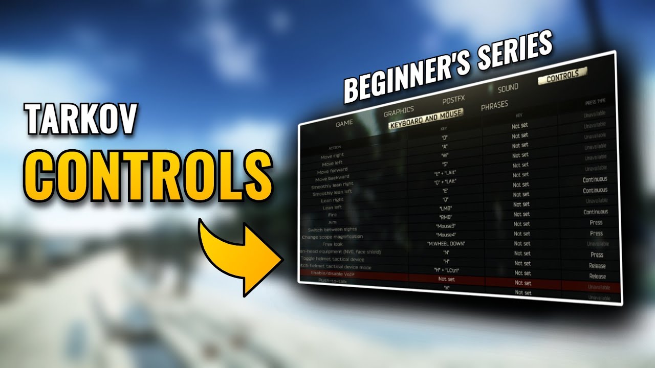 Tarkov Controls - Beginner Series Episode 2 - 2024 Edition - YouTube