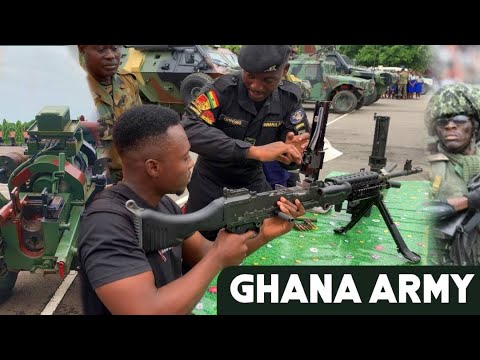 Ghana Army Armored Cars and Weapons Public Education - YouTube
