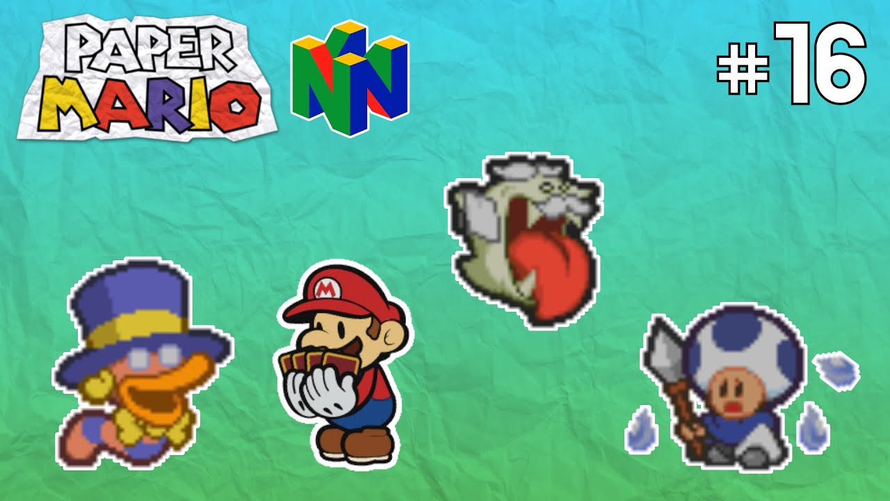Paper Mario (N64) - Part 16 - Train Ride Back to Toad Town - YouTube