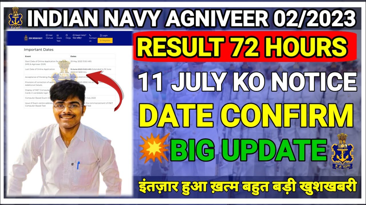INDIAN NAVY RESULT NOTICE OUT NAVY KAB AAEGA BIG UPDATE 2023😂 NAVY ...